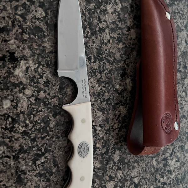 Texas Leather Sheath, Scabbard, Knife Holster, Made in USA, Moore Maker ...