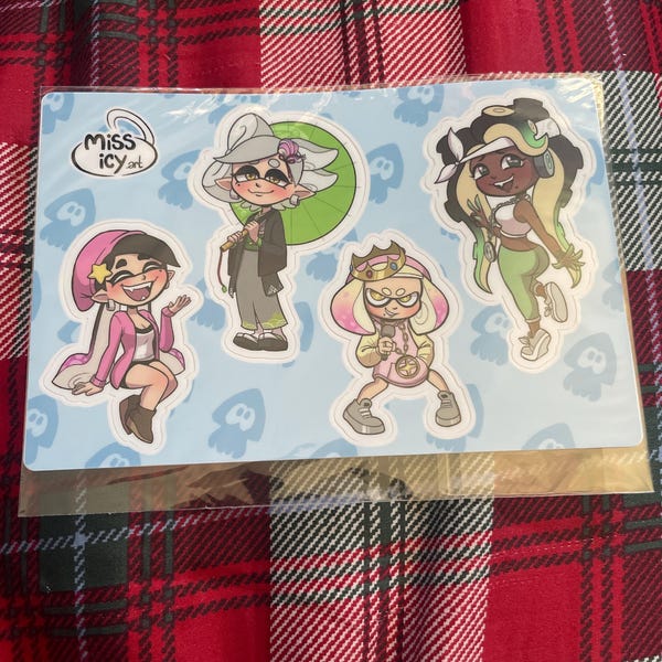 Splatoon 2 Stickers, 4x6" Kiss Cut Sticker Sheet - Etsy