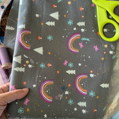 Flannel Fabric Farm Animal Doodles by the Yard 100% - Etsy