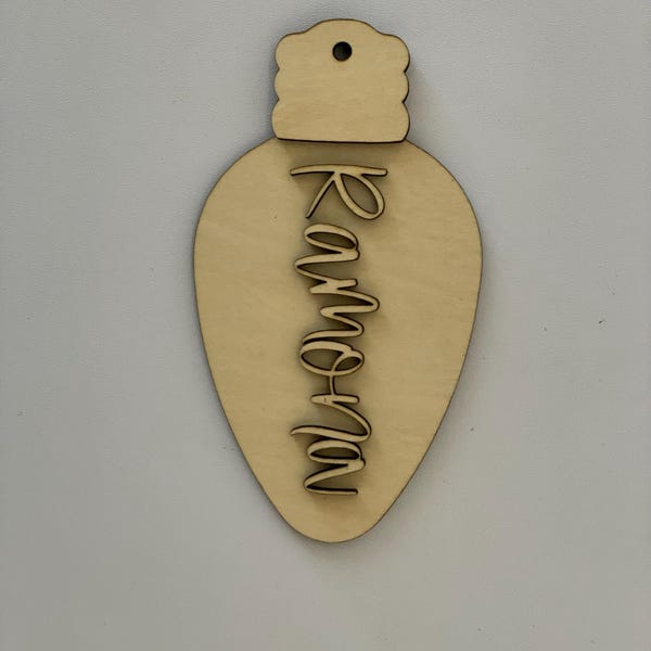 Lightbulb Ornament| Laser Cut Files | Glowforge SVG | Laser Christmas ...