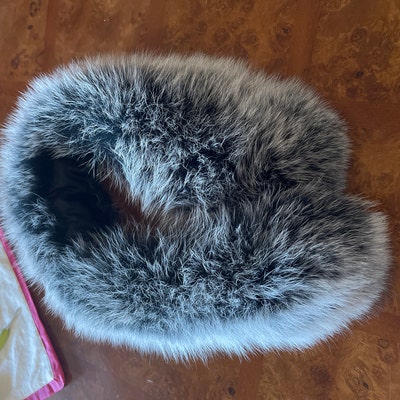 Real Fox Fur Collar, Luxury Celebrity Fluffy Fur Collar, Fur Scarf for ...