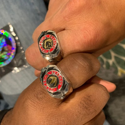 Red Ranger Ring Mighty Morphin Power Ranger Helmet Ring - Etsy