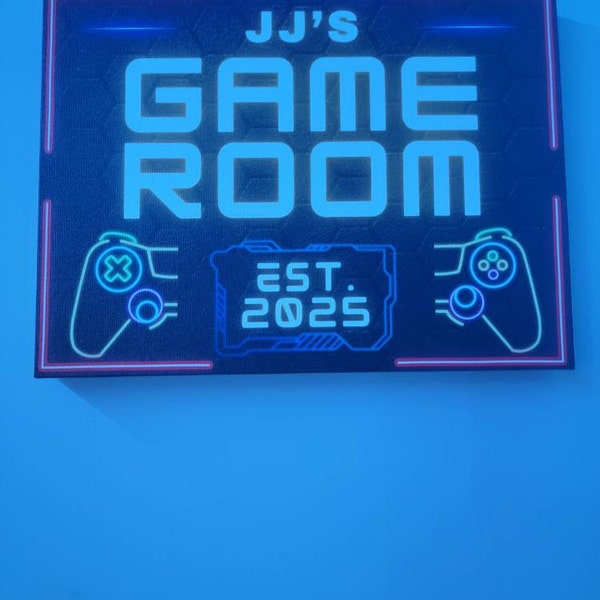 Arcade Sign, Custom Game Room Wall Art, Personalized Arcade Gifts for ...