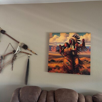 Native American Bear Ceremony Native Americans Canvas Wall Art ...