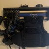 Engraved Personalized Police Gear Rack Thin Blue Line Galvanized Steel ...