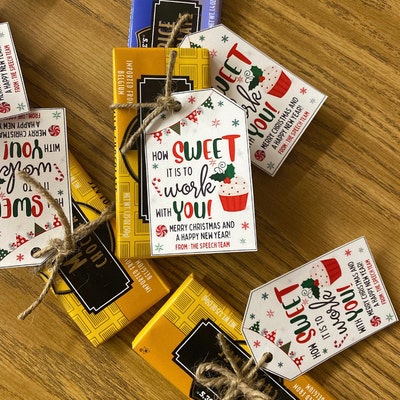 Christmas Gift Treat Tags for Co-workers, How Sweet It is to Work With ...