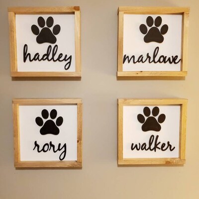 Paw Print Sign, Dog Sign, Pet Sign, Animal Sign - Etsy