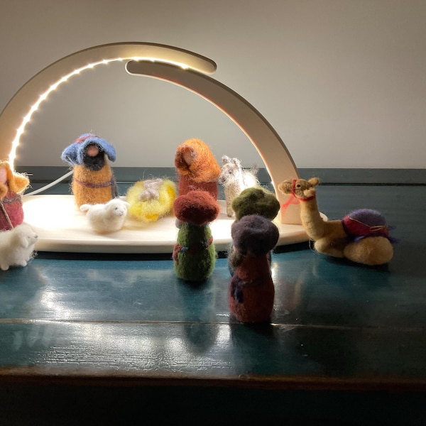 Needle Felted Nativity Set , Waldorf Nativity, Mary and Joseph, Baby ...