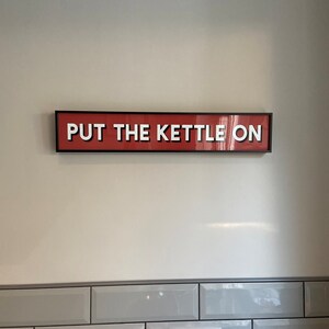 Put the Kettle on Framed Metal Print Retro Metal Sign - Etsy UK