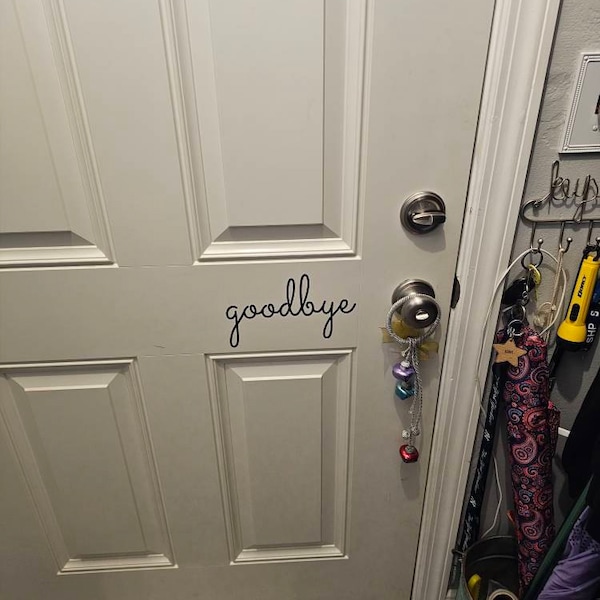 Goodbye Front Door Decal, Goodbye Decal, Goodbye Door Sticker ...