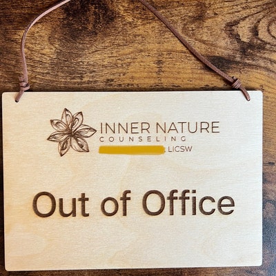 Double Sided Hanging Door Sign Welcome in Session Wooden Sign for ...