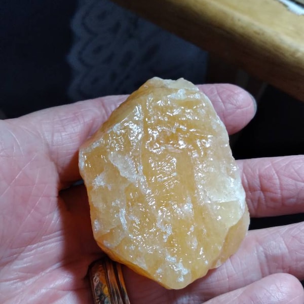 One Natural Orange Calcite Chunk, Mexican Rough Orange Calcite, Raw ...
