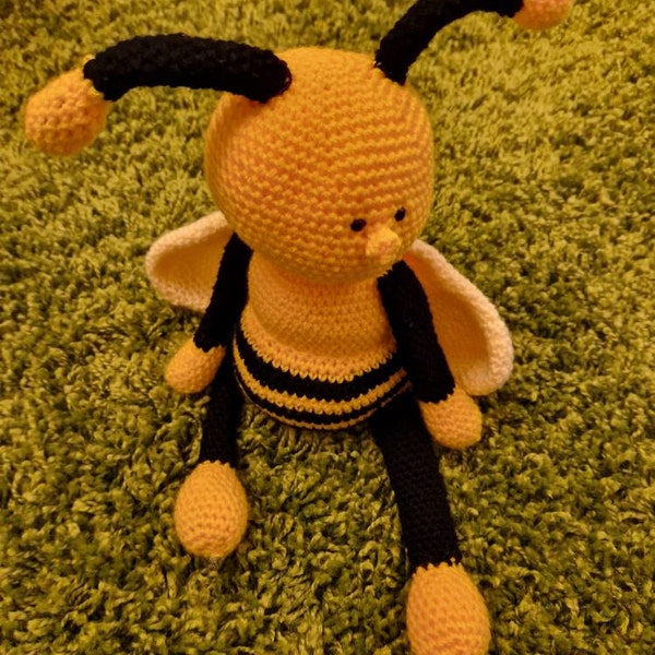Easy Pattern Crochet Bee With Long Legs Bumblebee Amigurumi Pattern PDF ...