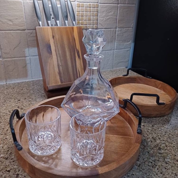 Cutting Board Set of 2 Romeo & Juliet Wooden Cuddle Boards With Handle ...