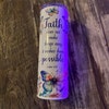 Faith Bible Verse 20oz Skinny Tumbler Sublimation - Faith Luke 1:37 ...