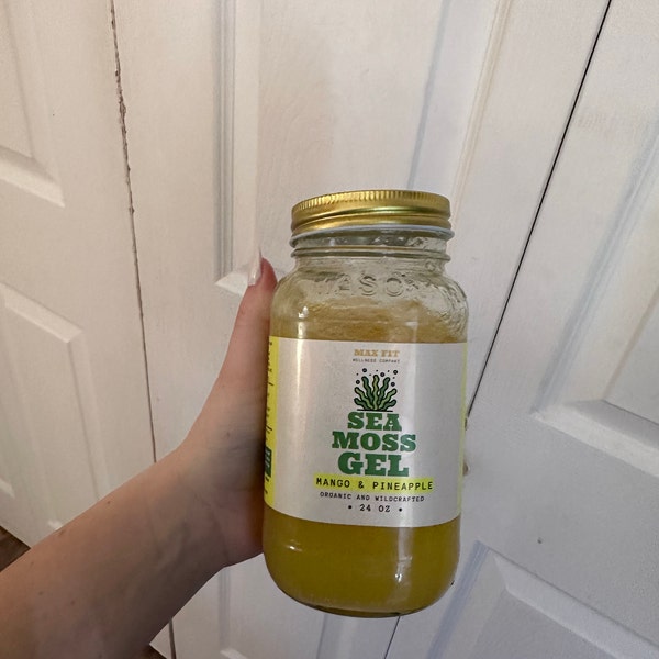 Organic Pure Sea Moss Gel - Wildcrafted Gold Sea Moss From Saint Lucia ...