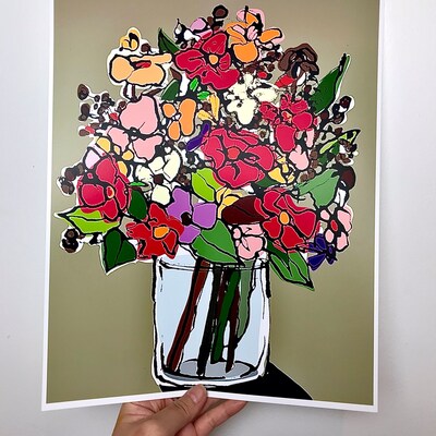 Large Unique Art Stickers, Sticker Set of 3, Original Design, Big Vinyl ...