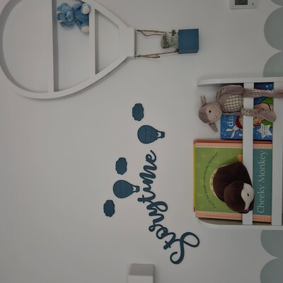 STORYTIME Air Balloon & Cloud Sign, Nursery, Reading Corner, Children's ...