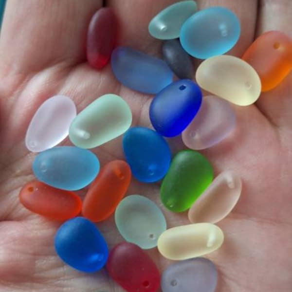 13-18mm Small Glass Tumbled Sea Glass Flat Glass Tumbled Sea Glass ...