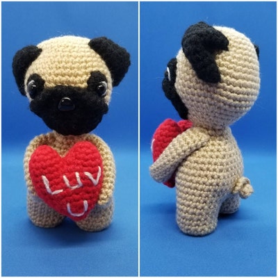 CROCHET PATTERN mini Pug tutorial, PDF File - Etsy