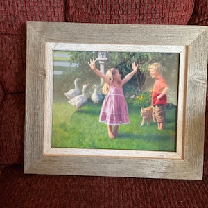 Cornerblock Frame in Rust Farmhouse Picture Frame Wood Picture Frame - Etsy