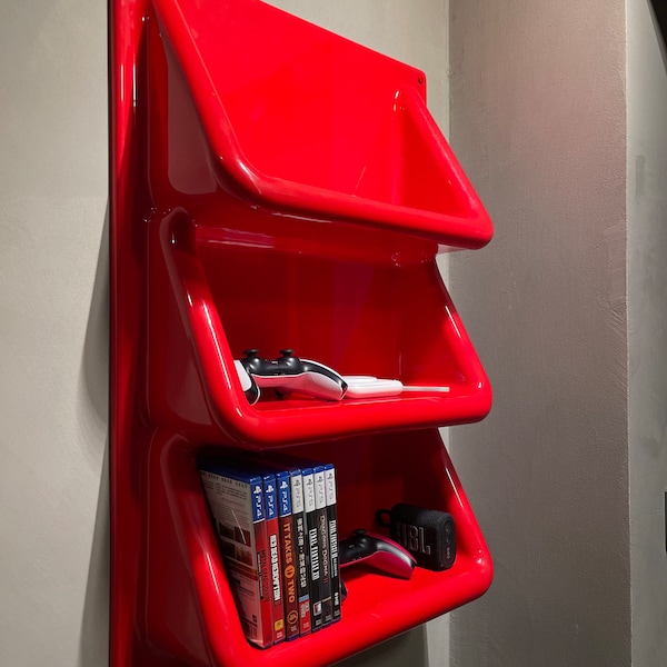 SPACE AGE // 70s Vintage Italian Design Plastic Magazine Rack LP Holder ...