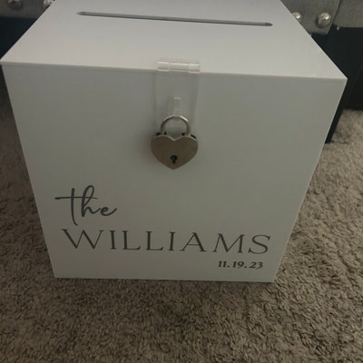 Wedding Card Box, Personalized Name Card Box, Event Card Holder ...