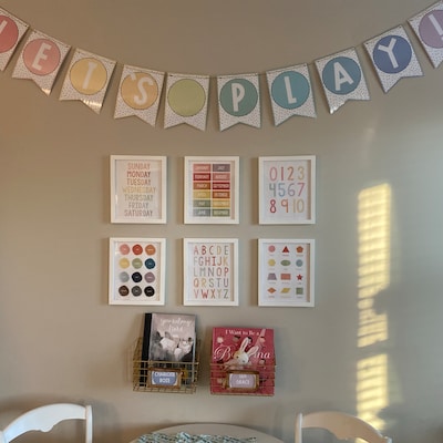 Bulletin Board Bunting SPOTTY PASTELS Classroom Decor Editable - Etsy