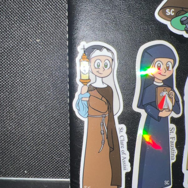 St. Bernadette Soubirous Sticker, Catholic Stickers, Saint Stickers ...