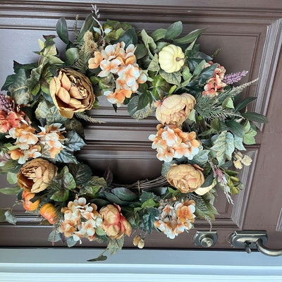 Year Round Greenery Wreath for Front Door With Seeded Eucalyptus ...