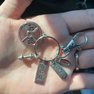 BODYBUILDING KEYCHAIN Weight Lifting Keychain Fitness - Etsy
