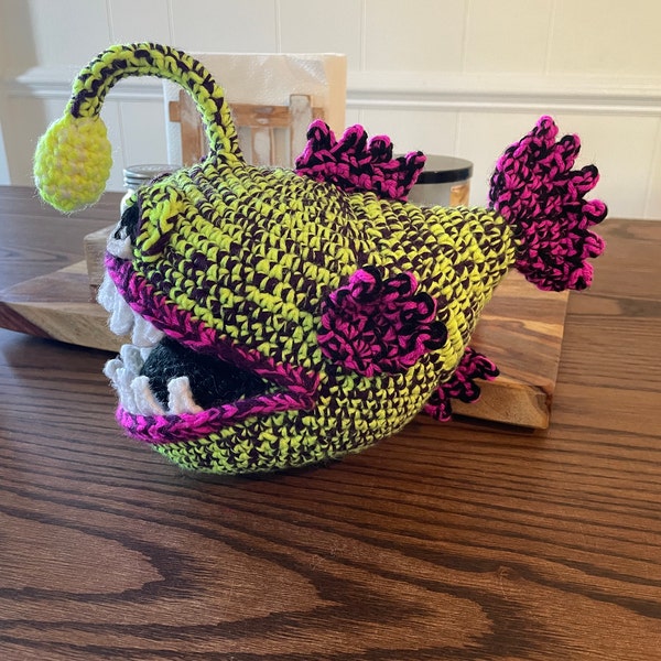 CROCHET PATTERN Angus the Anglerfish Crochet Amigurumi Stuffed Fish ...