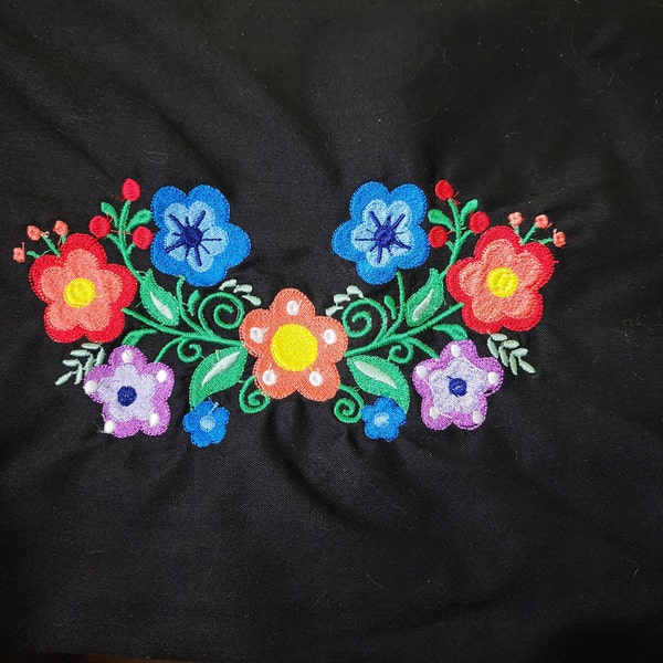 Mexican Flowers Embroidery - Machine Embroidery Design, Embroidery ...