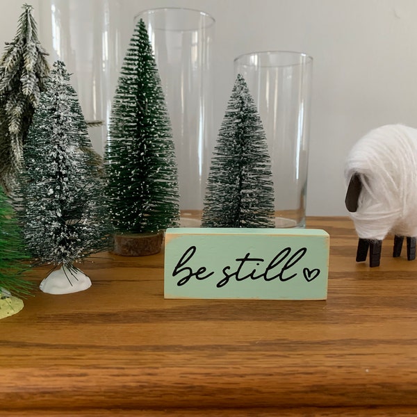 His Love Endures Forever, Christian Block Sign, Rustic Shelf Sitter ...