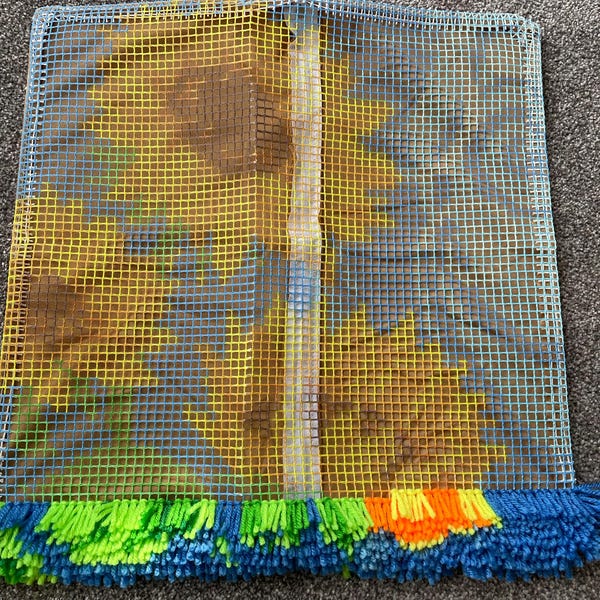 Blue Latch Hook Kits, Large Latch Hook Rug Kit for Adults Latch Hook ...