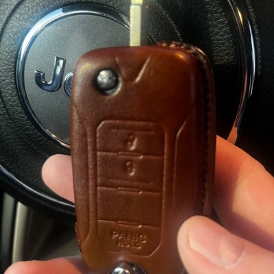 Leather Key Fob Cover for Wagoneer 2021 2022 2023 Dodgee Grand Cherokee ...