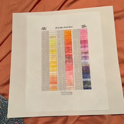 Colored Pencil Combinations Worksheet Three Color Blend - Etsy