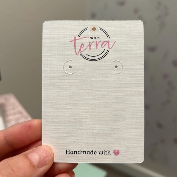 Custom Earring Cards With Your Logo Jewelry Display Cards Fancy Die Cut ...