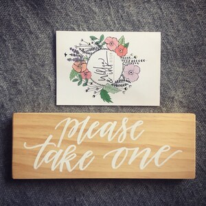 PLEASE Take One Wooden Wedding Engagement Event Party Sign | Etsy
