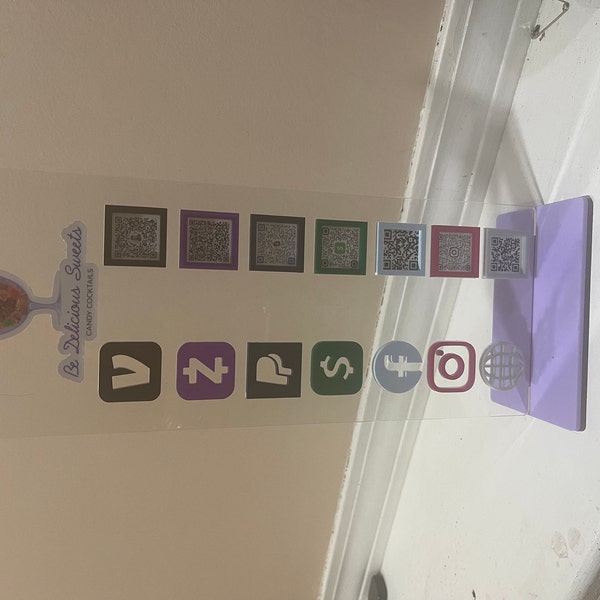 Customizable 7 QR Code Business Sign: Social Media & Payment - Etsy