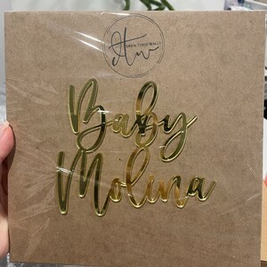 Cake Charm Custom Acrylic Name Plate Baby Shower Cake Decor Cake ...