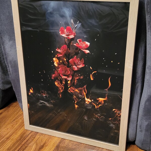 Beautiful Disaster | Flower Poster | Drippy | Colorful | Modern ...