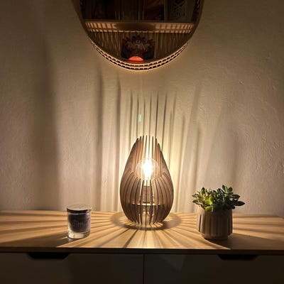 Parametric Wooden Table Lamp - Etsy