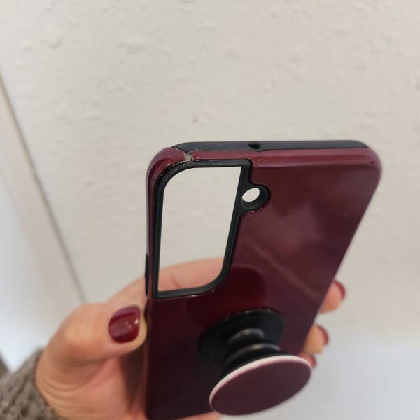 Cherry Red Phone Case, Solid Color iPhone 15 Case, Minimalistic iPhone ...