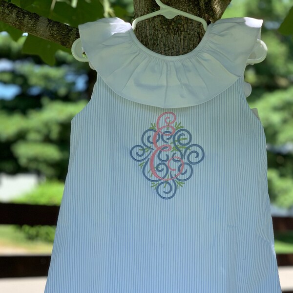 Adorn Embroidery Monogram Set 7″ 8″ - A-Z Swirly Machine Embroidery ...