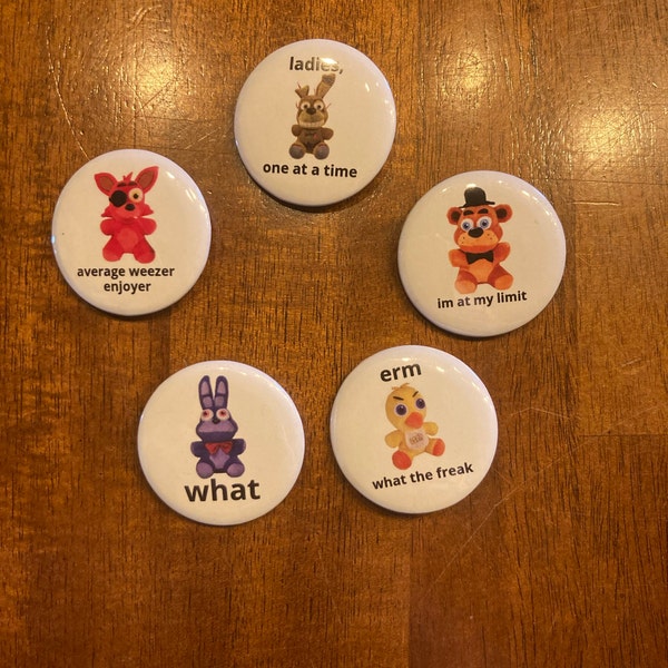 Five Nights at Freddy's 2 FNAF Meme Pins Plushie Meme Pins - Etsy