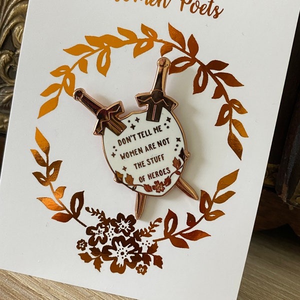 Qiu Jin Enamel Pin - Women Poets Pin Collection - Book Lover - Feminist ...