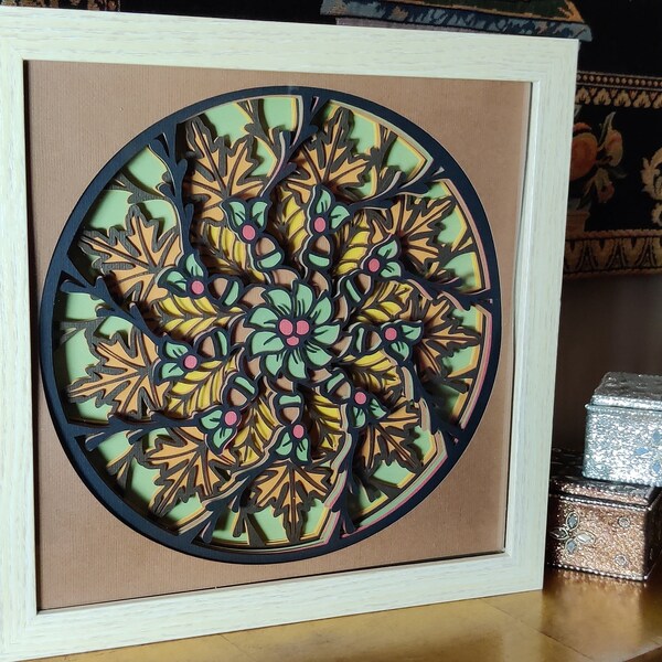 3D FALL MANDALA SVG - 3D Fall Svg -3D Fall Wreath Svg - for Cricut ...