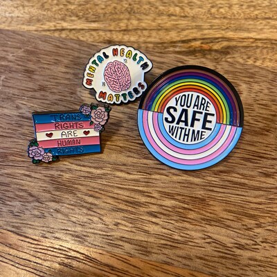 Trans Rights Enamel Pin - Etsy