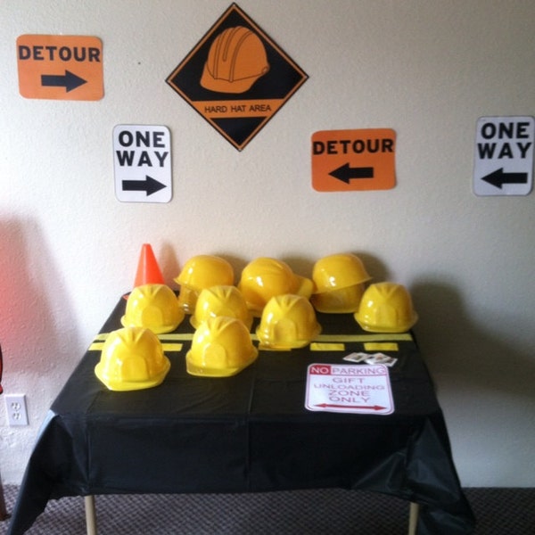 Construction Printable Party Supplies INSTANT DOWNLOAD No Customization ...
